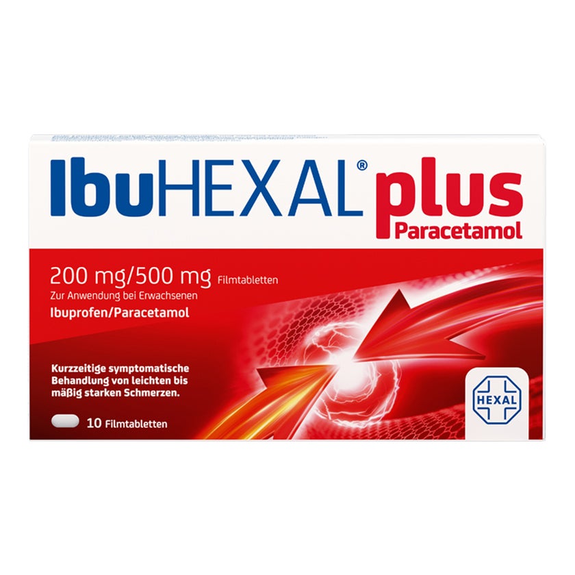 IbuHEXAL plus Paracetamol 200 mg/500 mg Filmtabletten 10 St online ...