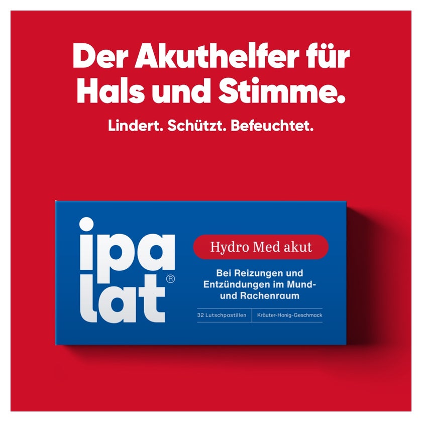 Ipalat Hydro Med Akut Lutschpastillen 32 St online kaufen | DocMorris