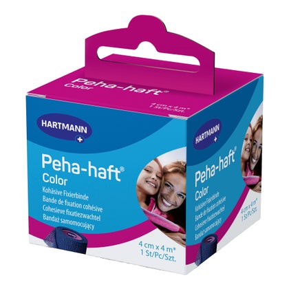 PEHA-HAFT Color Fixierbinde latexfrei 4 cm x 4m blau 1 St online kaufen ...