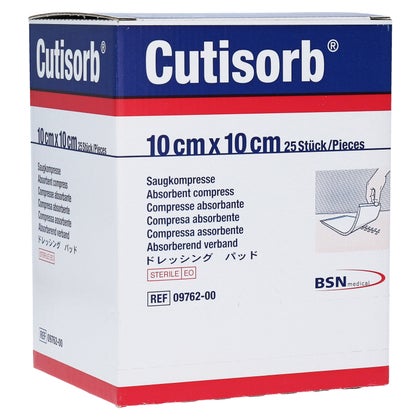 Cutisorb Saugkompressen Steril 10x10 cm 25 St online kaufen | DocMorris
