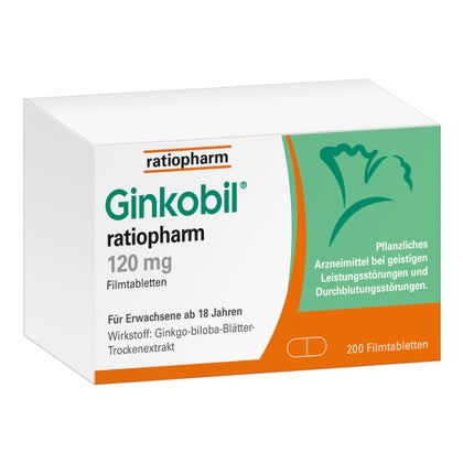 Ginkobil ratiopharm 120mg mit Ginkgo biloba 200 St online kaufen ...