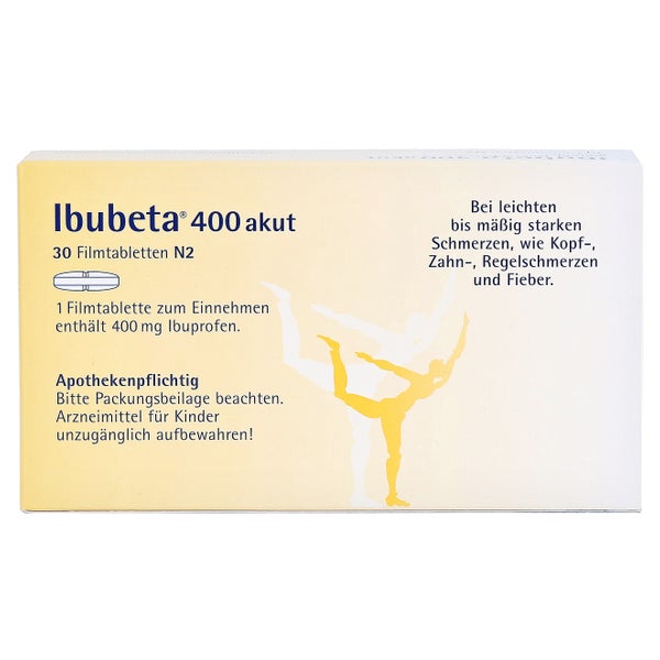 Ibubeta 400 akut Filmtabletten 30 St, 30 St online kaufen | DocMorris