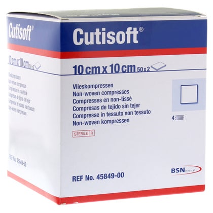 Cutisoft Vlieskompressen Steril 10x10 cm 50X2 St online kaufen | DocMorris