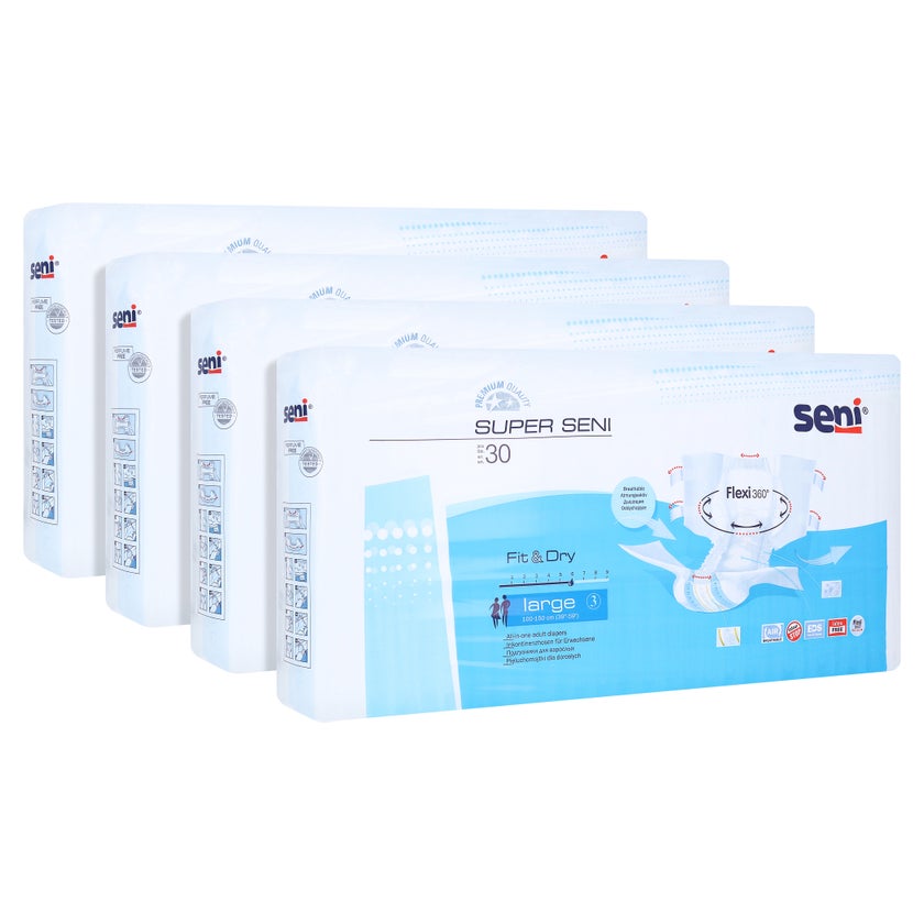 Super Seni Large Inkontinenzhosen 100 - 150 cm, Unisex, 2600 ml, 30er ...