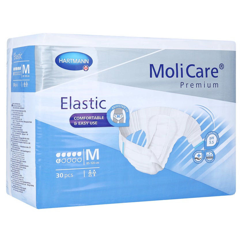 MoliCare Premium Elastic, 6 Tropfen, Gr. M, 85 - 120 cm Hüftumfang 30 St online kaufen | DocMorris