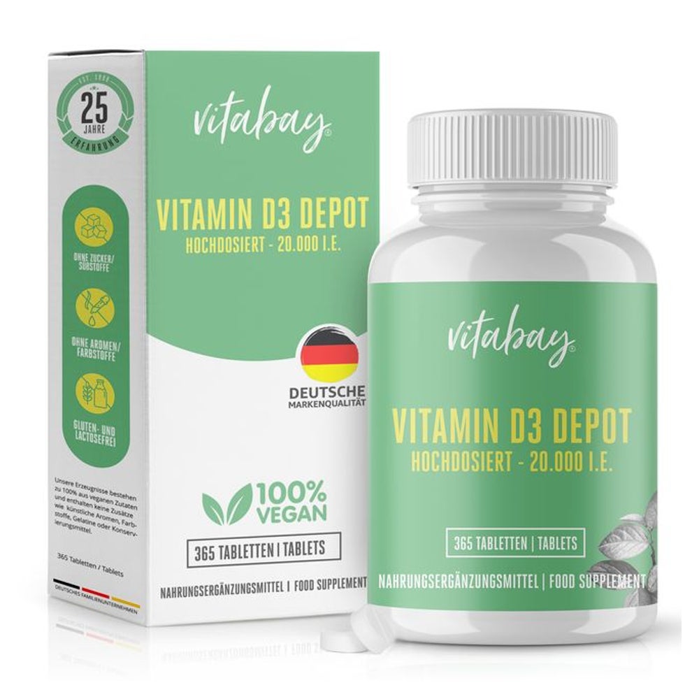 Vitabay Cv Vitamin D3 Depot 20.000 I.E. Cholecalcif 365 St - Preise ...