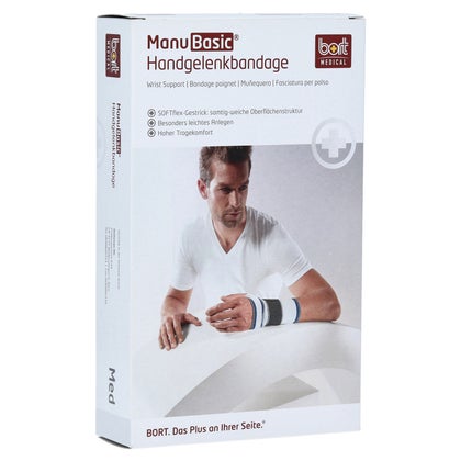 BORT Manubasic Bandage rechts L schwarz 1 St online kaufen | DocMorris