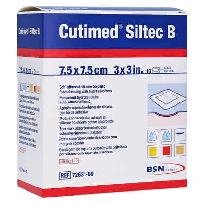 Cutimed Siltec B Schaumverb.7,5x7,5 cm m 10 St online kaufen | DocMorris