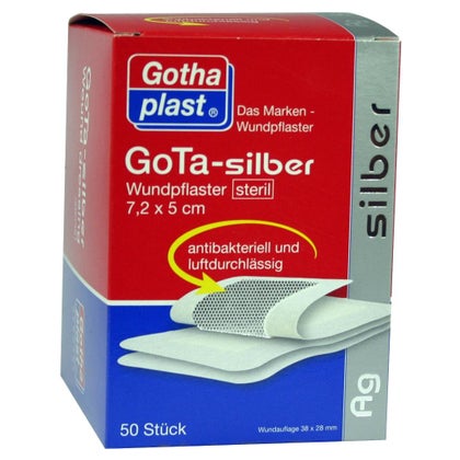 GOTA Silber Wundpflaster 5x7,2 cm steril 50 St online kaufen | DocMorris