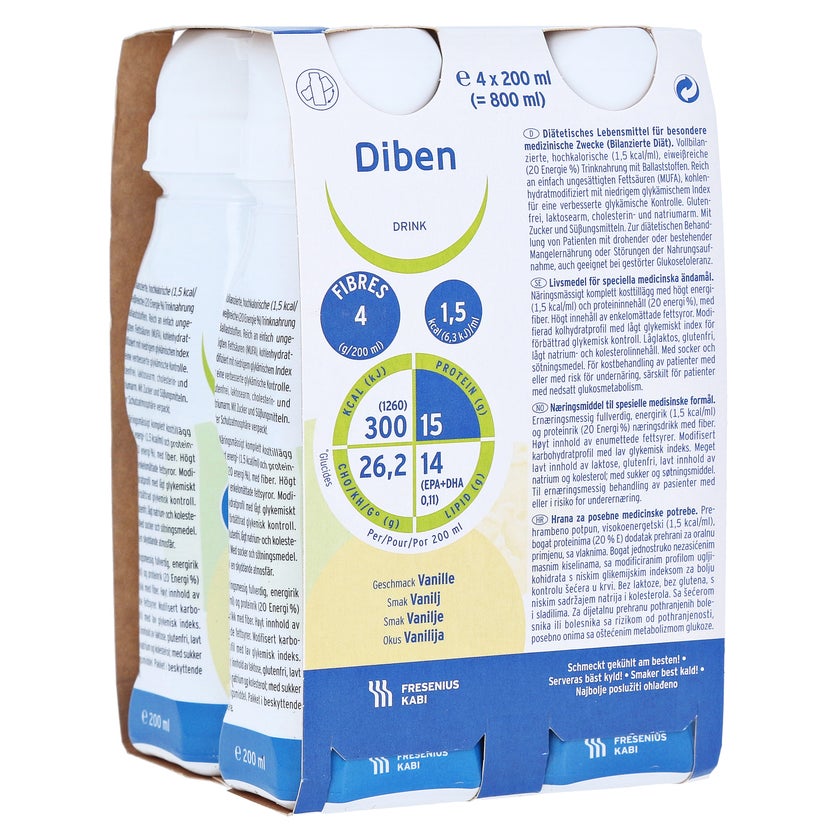 Fresubin Diben Drink Vanille 1.5 kcal 4X200 ml online kaufen | DocMorris