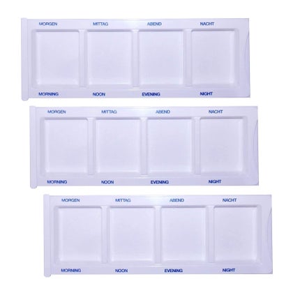Medi-Inn Medikamentendispenser, für 1 Tag mit 4 Fächern, weiß XL 3 St ...
