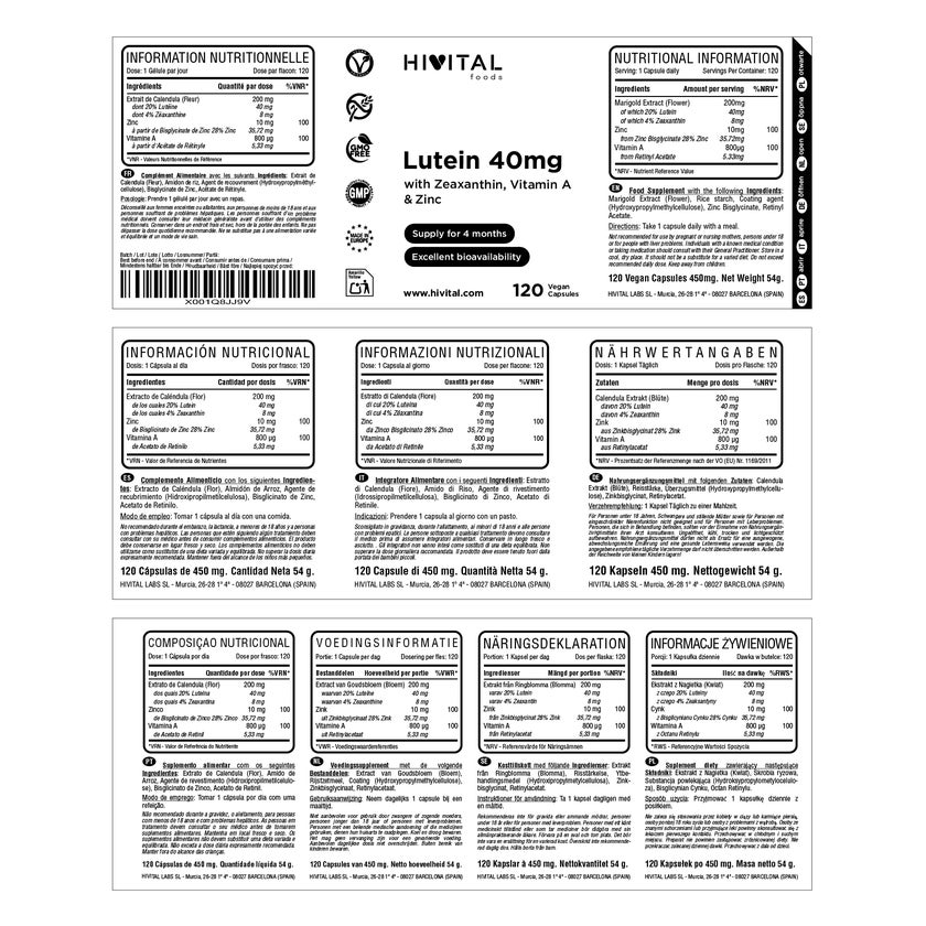 Lutein 40 mg | 120 vegane Kapseln 120 St online kaufen | DocMorris