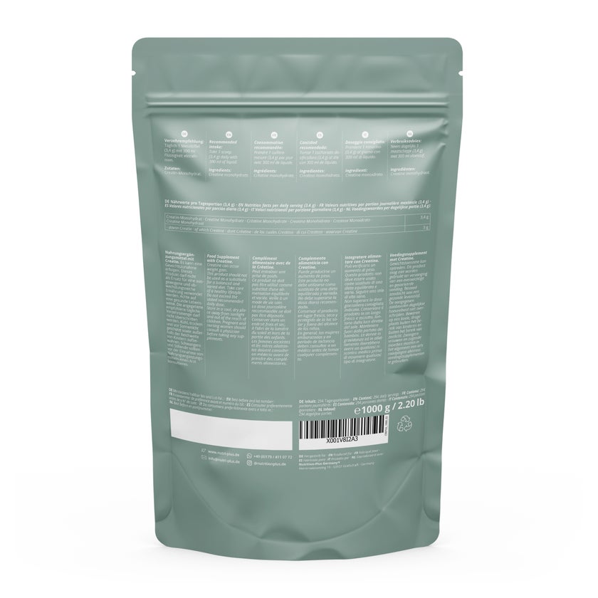 nutri+ Creatin Pulver - reines Kreatin Monohydrat 1000 g online kaufen ...
