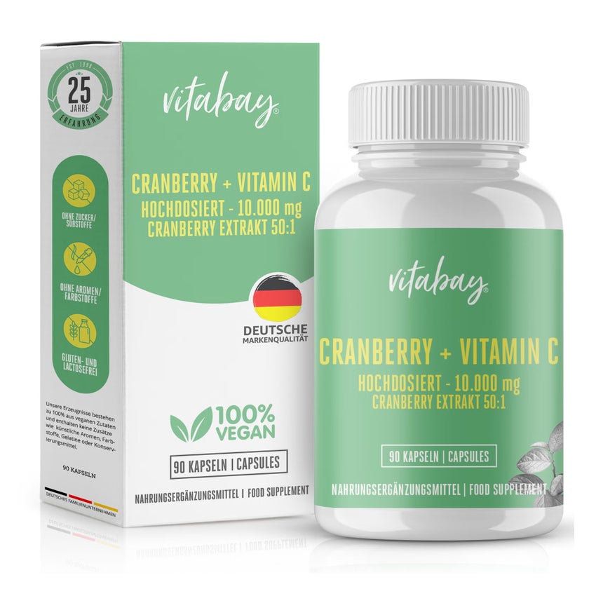 Cranberry+vitamin C 10.000 Mg Hochdosiert Kapseln 90 St online kaufen ...