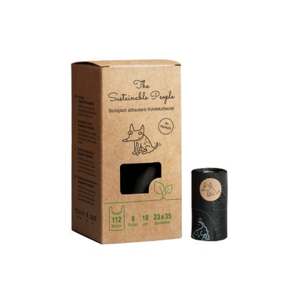 Bio Hundekotbeutel 112 Stück mit Henkel - The Sustainable People 1 St ...