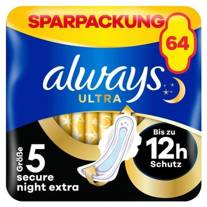 Always Ultra Binden Damen Gr. 5, Secure Night Extra 64 St online kaufen ...