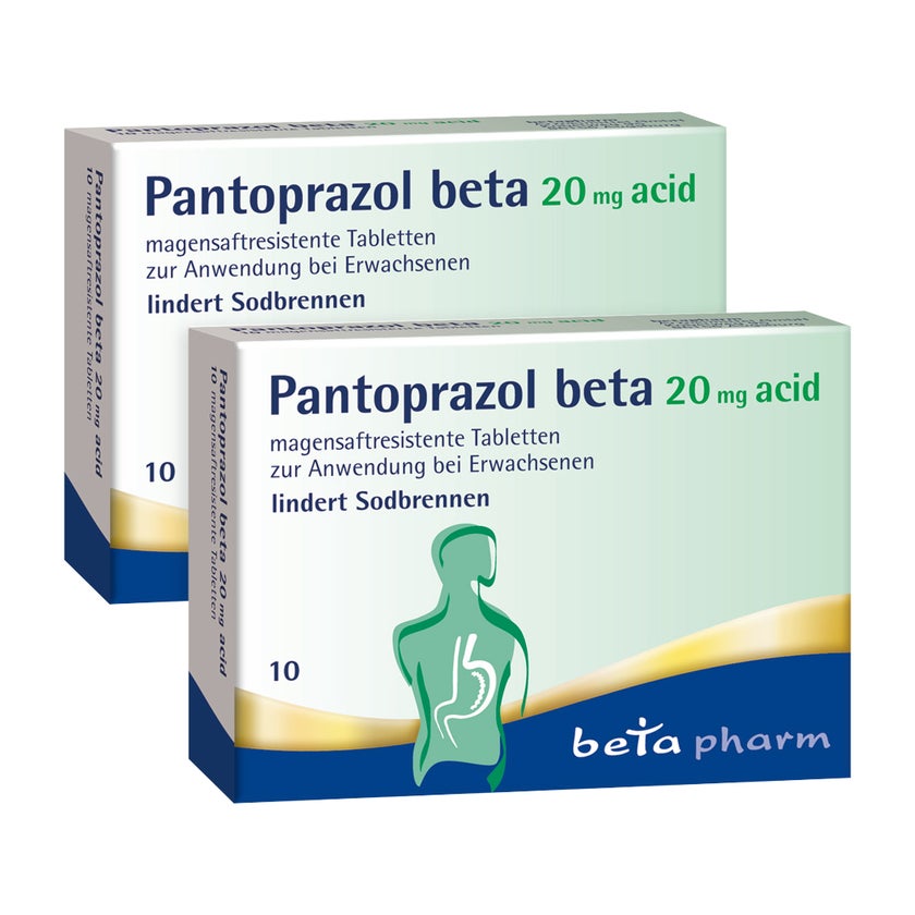PANTOPRAZOL beta 20 mg acid Doppelpack 2X10 St online kaufen | DocMorris