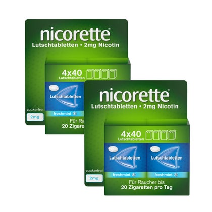 nicorette 2 mg Lutschtablette freshmint 2X160 St online kaufen | DocMorris