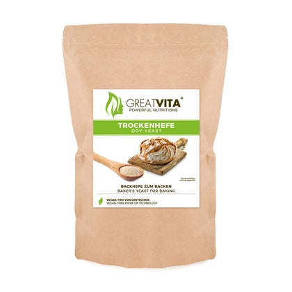GreatVita Trockenhefe Backhefe 1000 g online kaufen | DocMorris