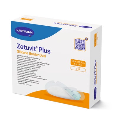 Zetuvit Plus Silicone Border oval 13x15, 10 St online kaufen | DocMorris