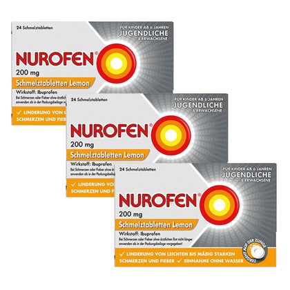 NUROFEN 200 mg Ibuprofen Lemon Dreierp 3X24 St online kaufen | DocMorris