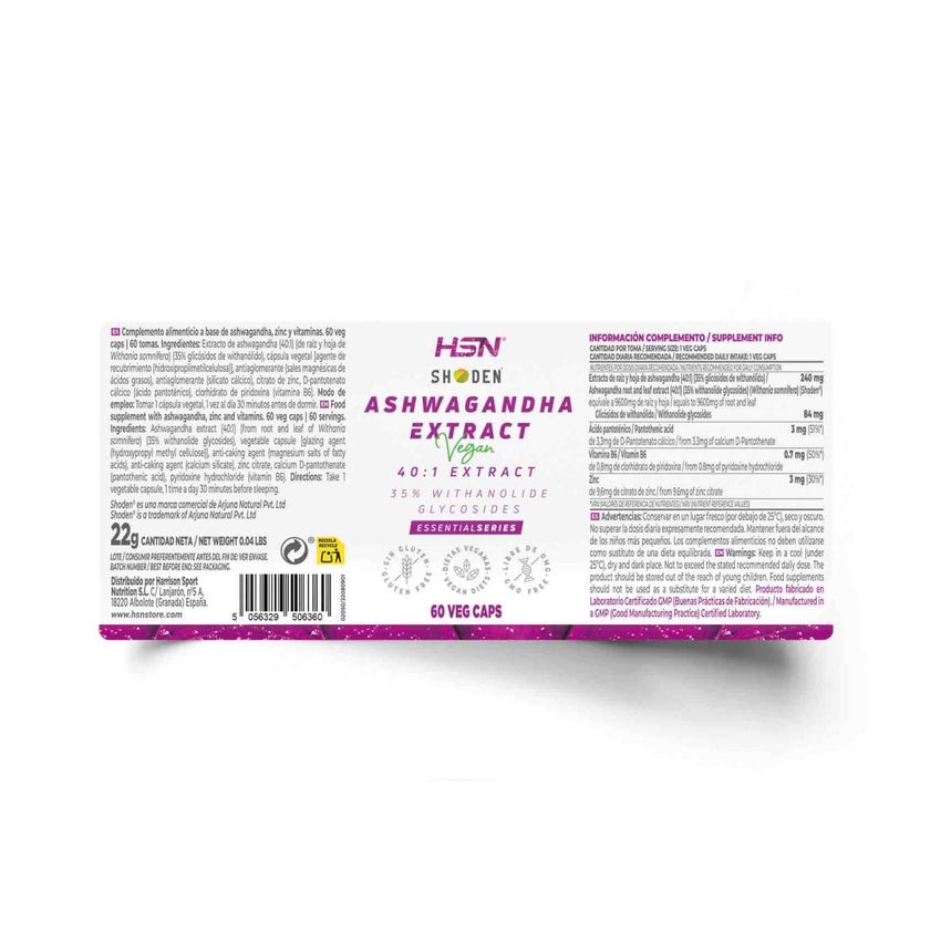ASHWAGANDHA EXTRAKT Shoden® (40:1) 240 mg - 60 veg caps 60 St online ...