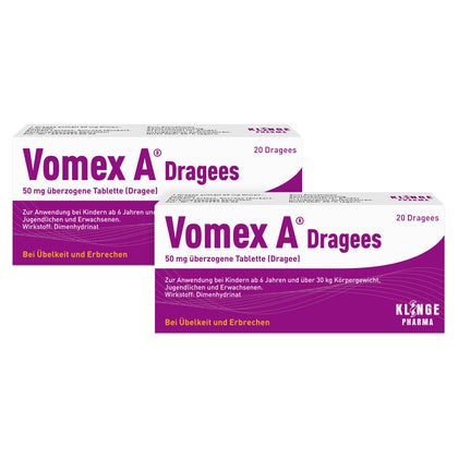 VOMEX A DRAGEES 50MG 2X20 St online kaufen | DocMorris