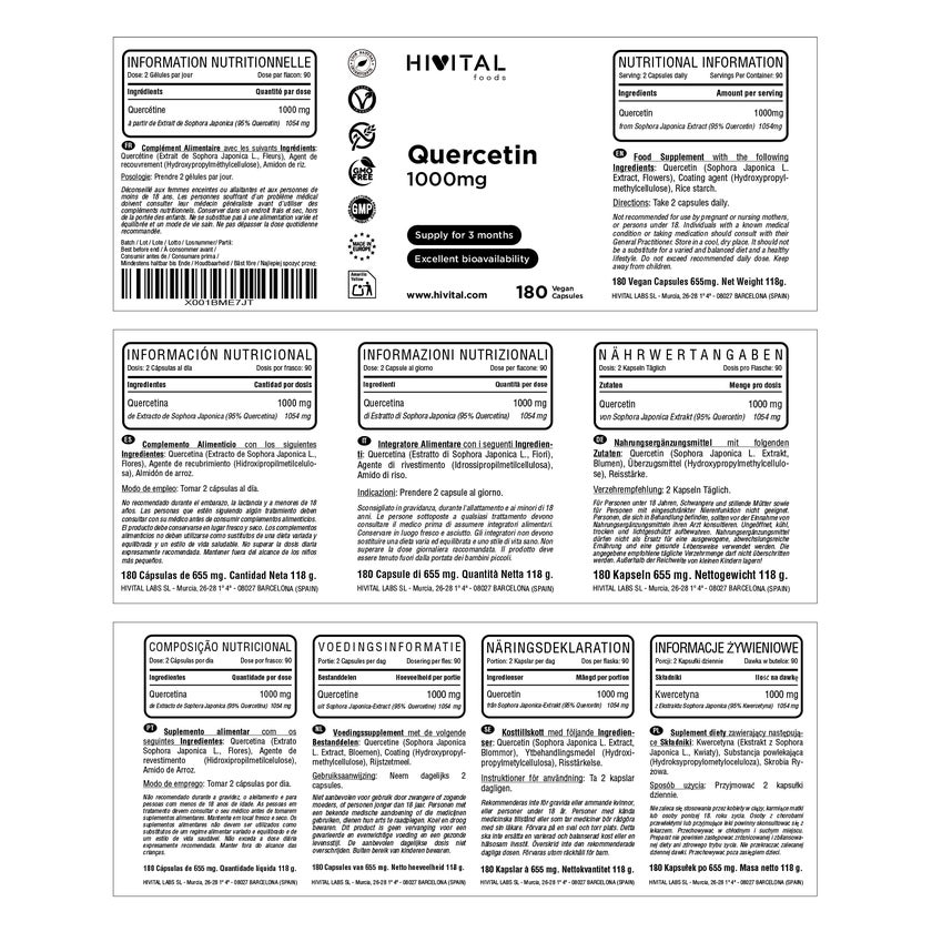 Quercetin 1000 mg | 180 vegane Kapseln 180 St online kaufen | DocMorris