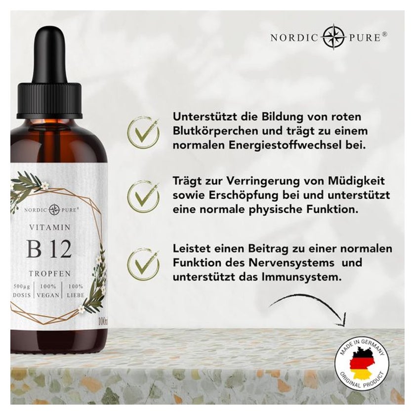 Nordic Pure Vitamin B12 Tropfen 100 ml online kaufen | DocMorris