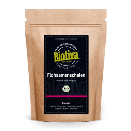 Biotiva Flohsamenschalen Kapseln Bio 480 g online kaufen | DocMorris