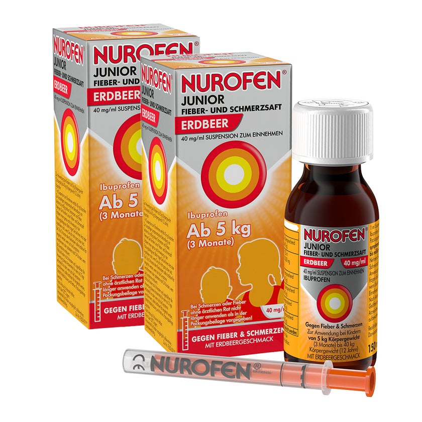 Nurofen Junior Fieber- & Schmerzsaft Duo 2X150 ml online kaufen | DocMorris